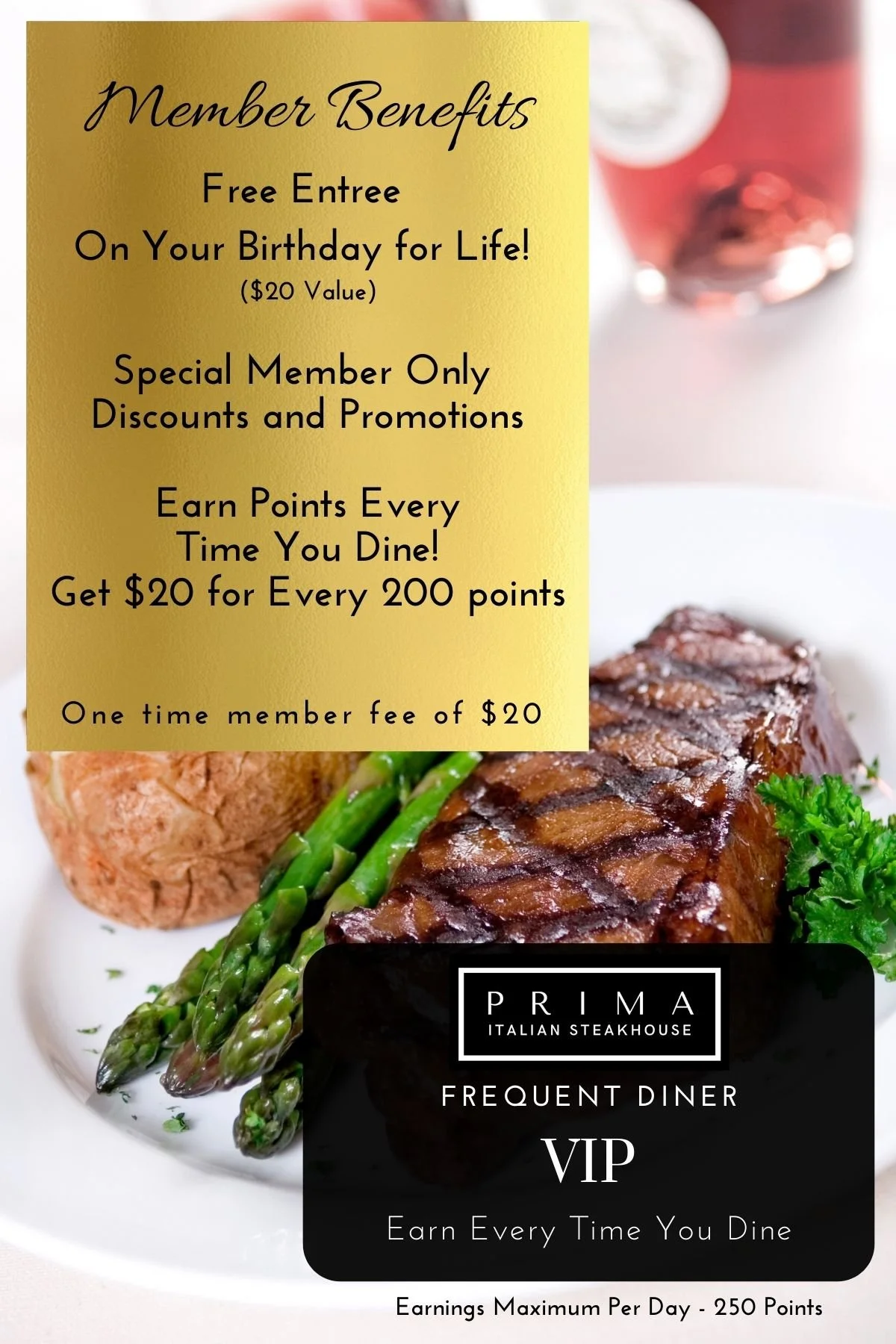 VIP — Prima Italian Steakhouse