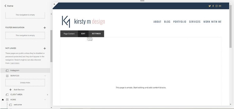Use Squarespace to Create Instagram Links Page — Kirsty M Design ...