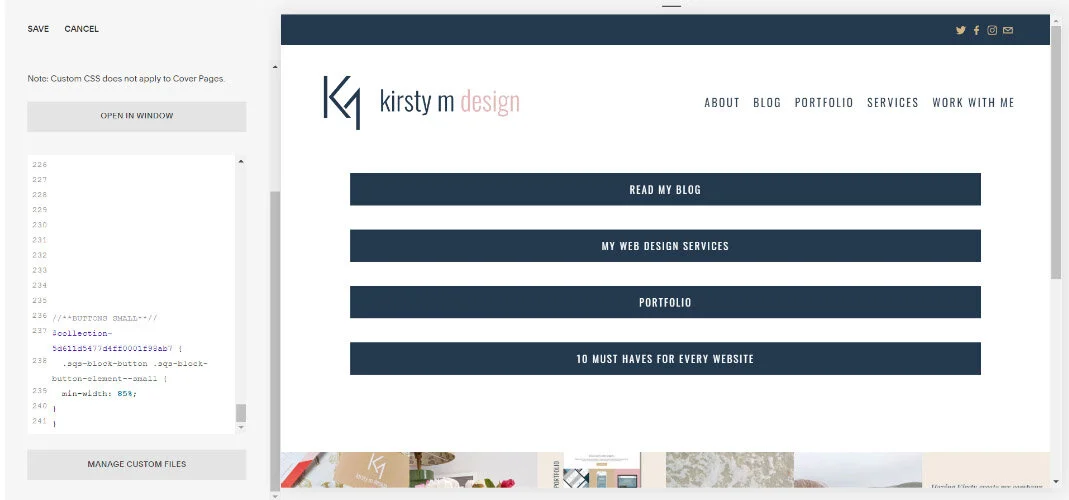 Use Squarespace to Create Instagram Links Page — Kirsty M Design ...