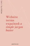 Simple Website Terms Explained — Kirsty M Design | Squarespace Website ...