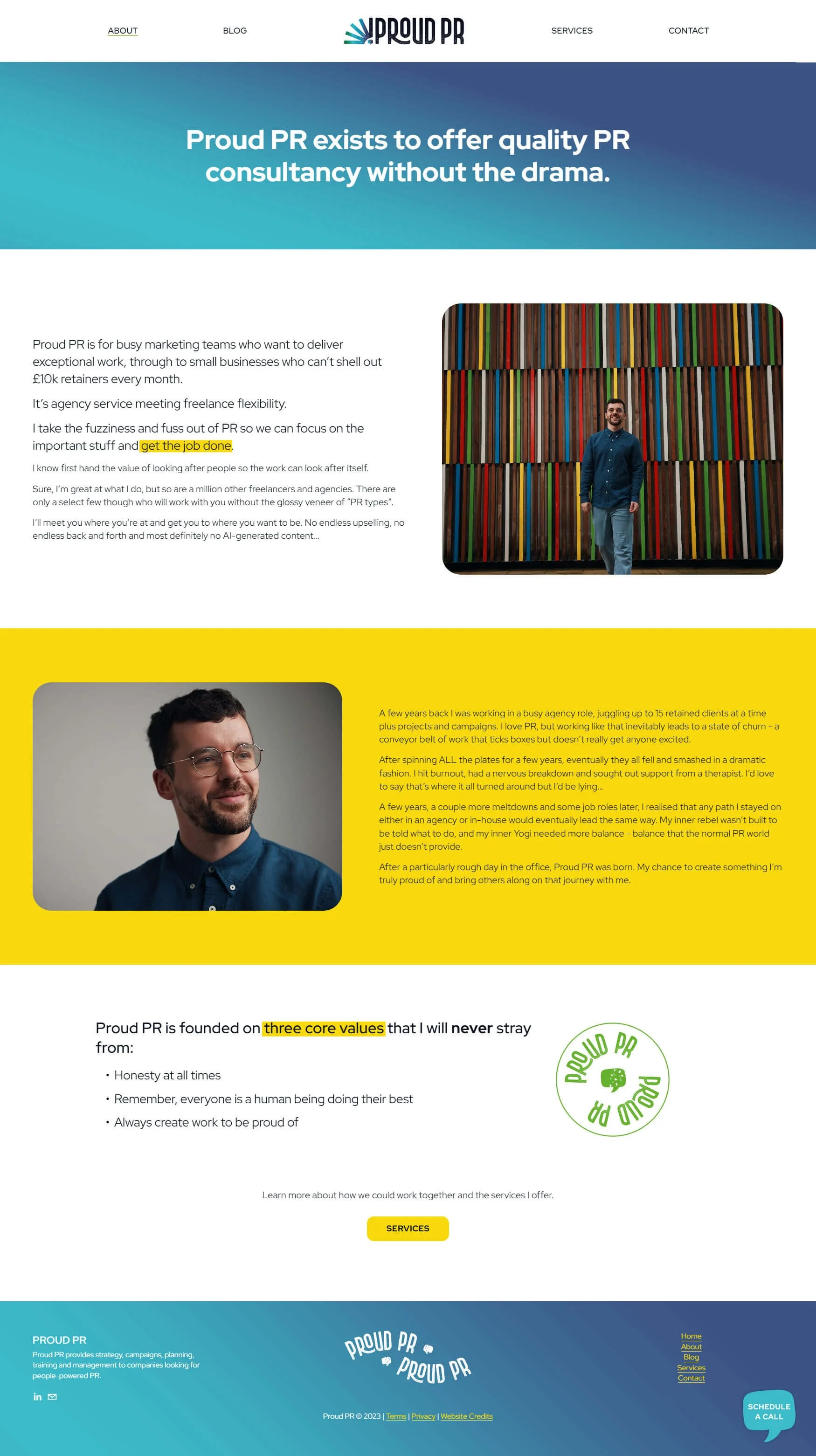 Proud PR — Kirsty M Design | Squarespace Website Designer UK