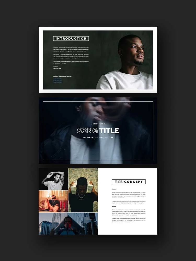 Film Pitch Deck Template - Shadows of Silence