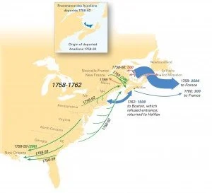 The Acadians in Exile The Return: 1755-1766 — Mapannapolis