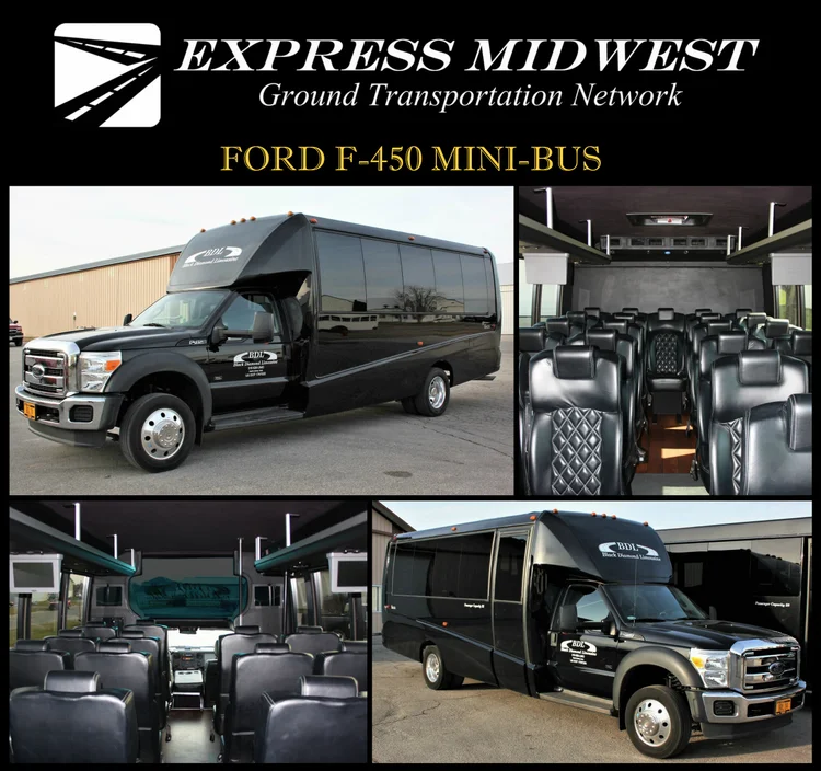 Ford F-450 Minibus — Express Midwest | Limo Service Cedar Rapids & Iowa ...