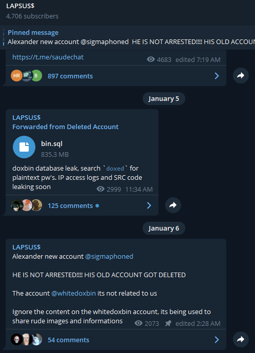 Lapsus$ Group - an emerging dark net threat actor leveraging insider ...