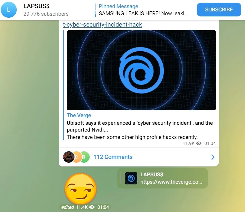 Lapsus$ Group - an emerging dark net threat actor leveraging insider ...