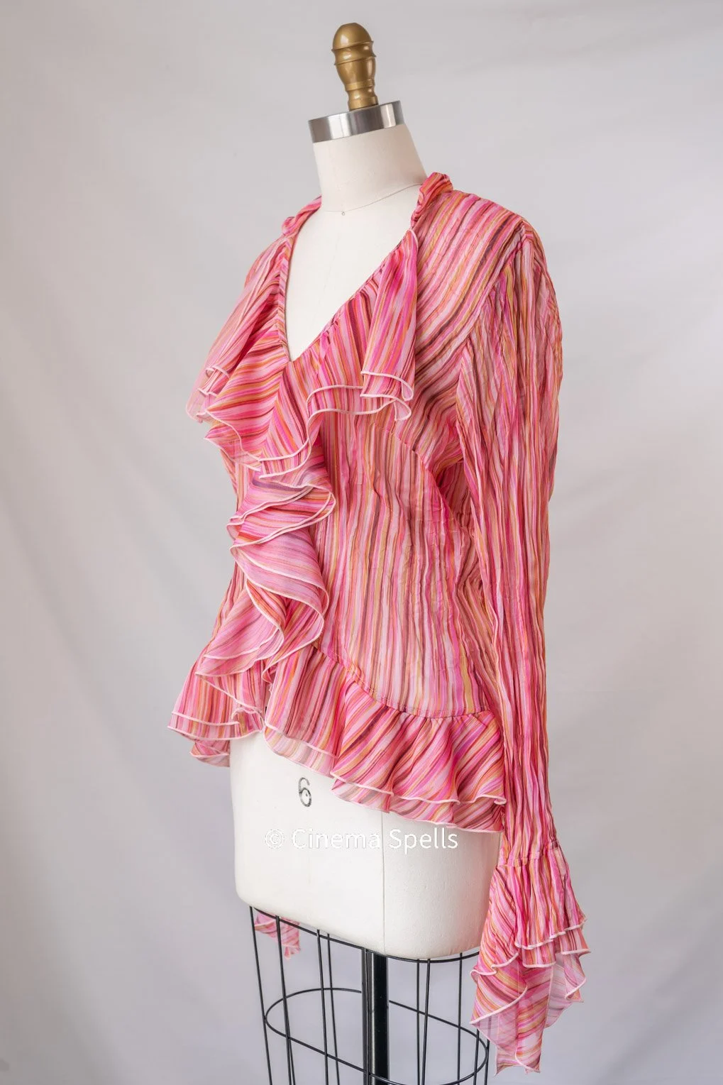 Vintage Romantic Pink Ruffle Blouse As Seen On Gabrielle Solis in ...