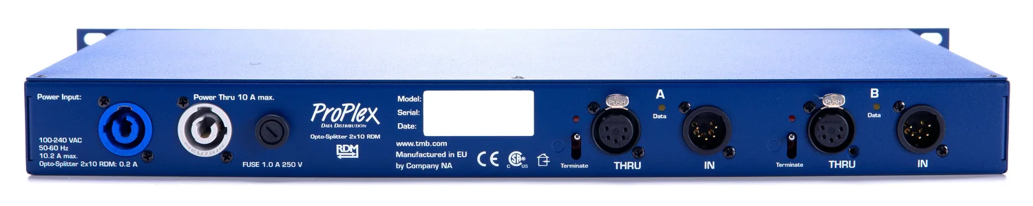 ProPlex Opto-Splitter 2x10 RDM RackMount — ProPlex