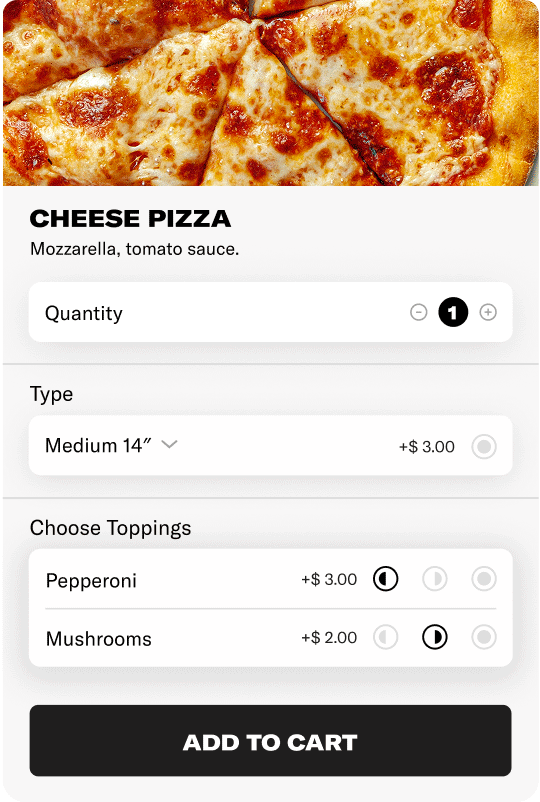 Online pizza ordering system | Slice