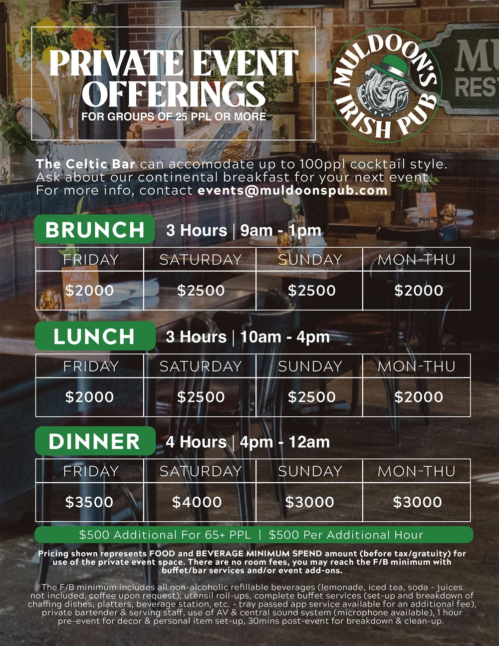 Events — Muldoons Irish Pub