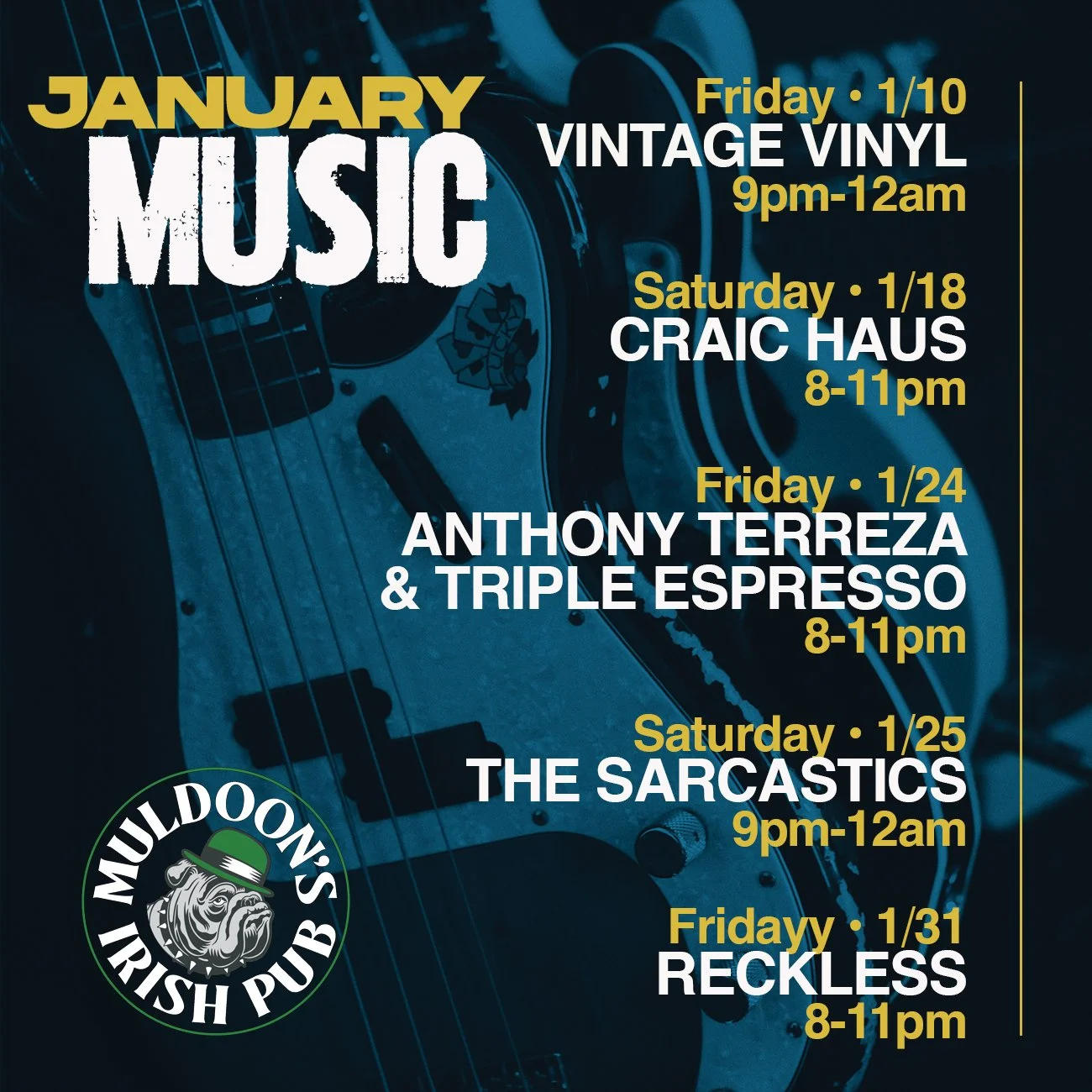 Calendar — Muldoons Irish Pub