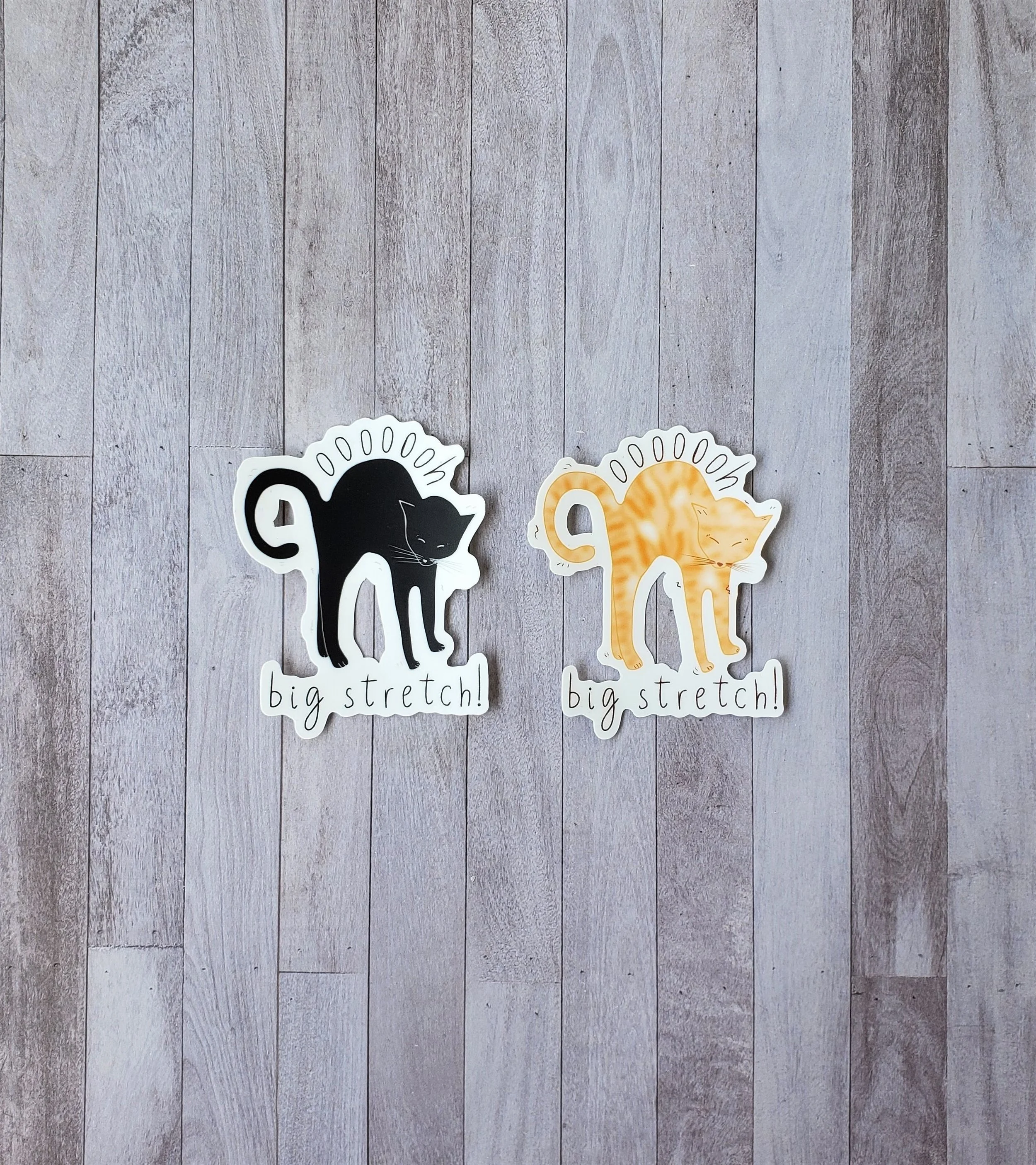 Ooh Big Stretch Cat Sticker — Paper Daisy Press