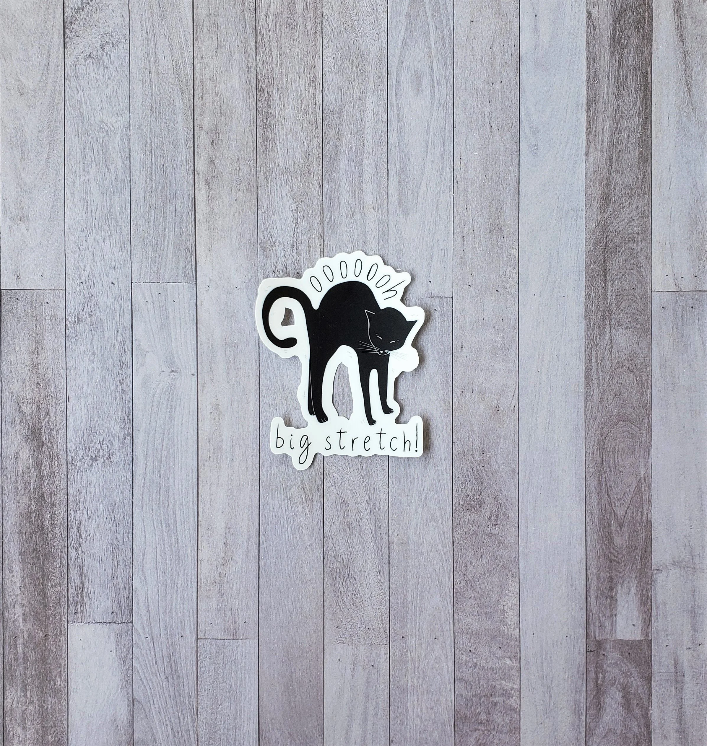 Ooh Big Stretch Cat Sticker — Paper Daisy Press