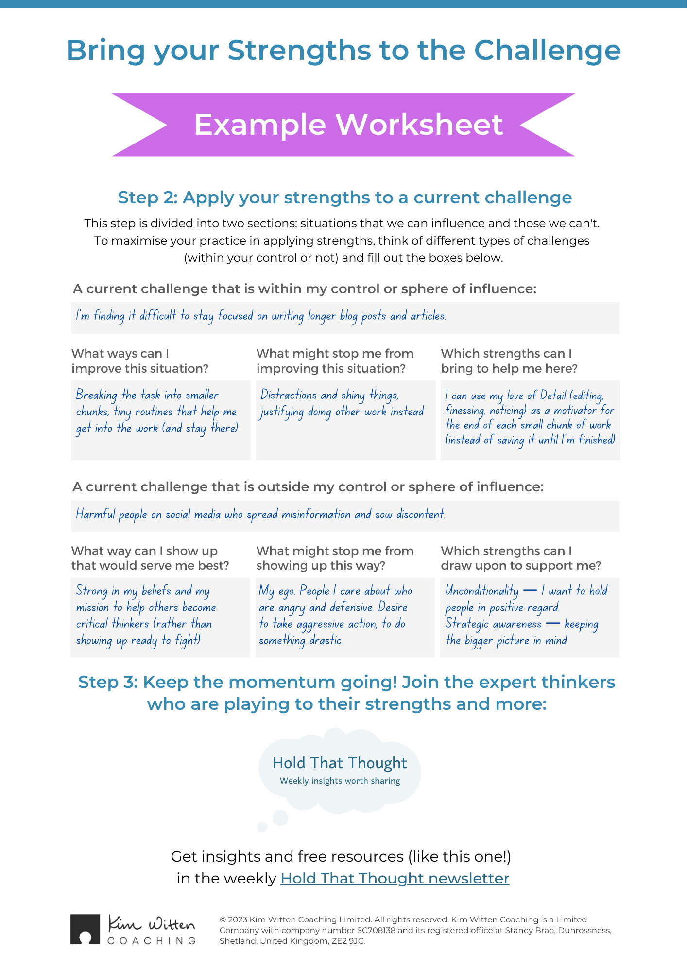 Identify, Apply, and Maximise your Strengths — Kim Witten Coaching