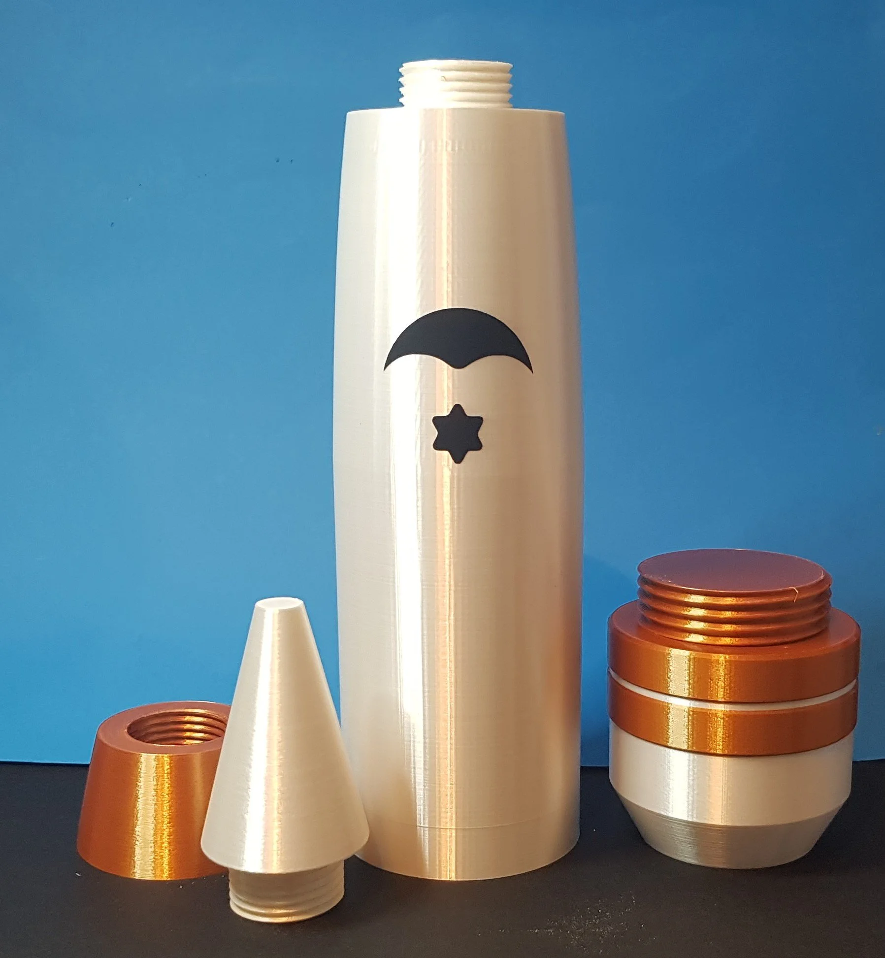 3d printed replica of a 4.5inch navy illumination shell 3 colour ...