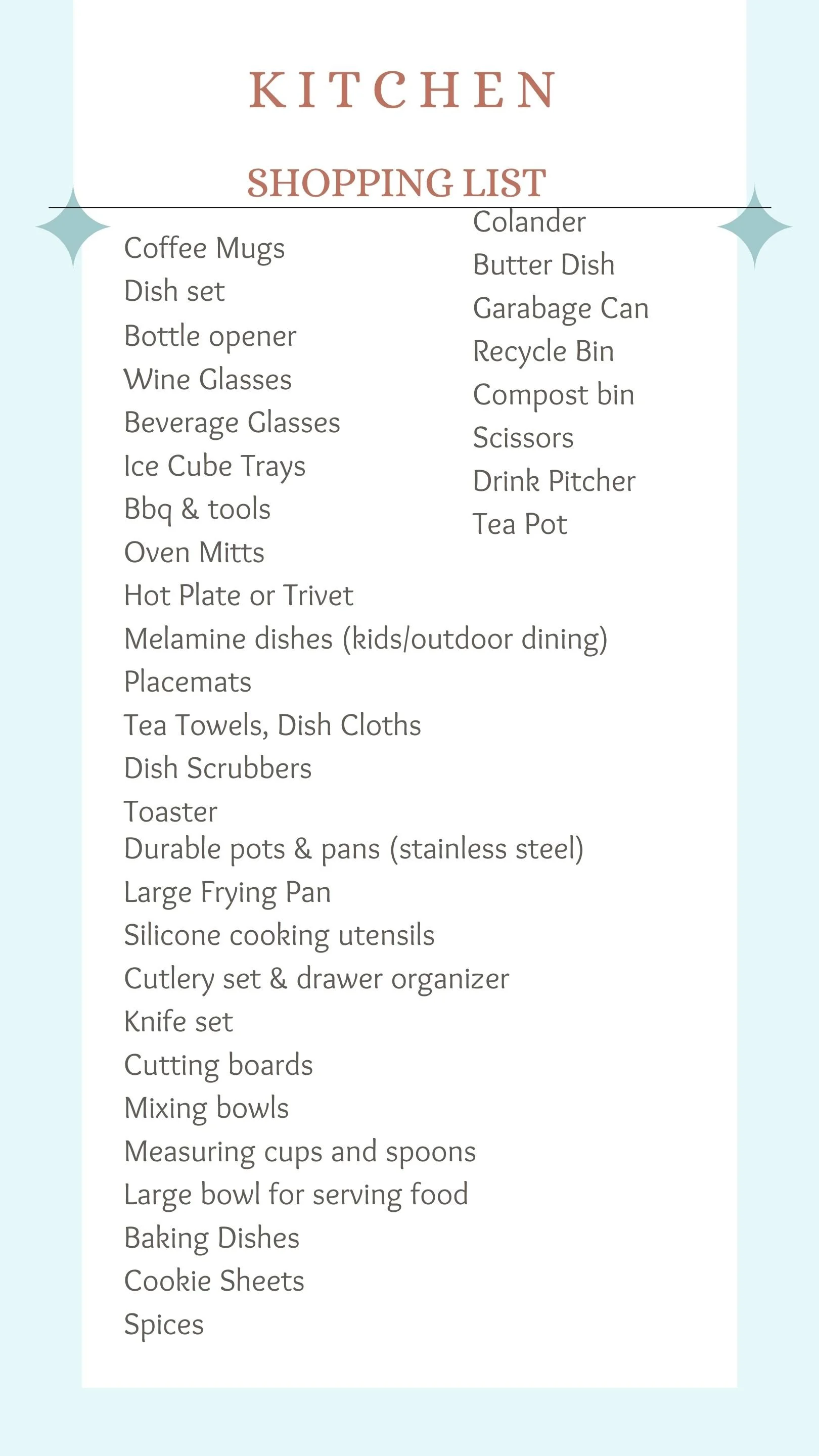 Airbnb Kitchen Supplies and Essentials — Vacation Rental Hosting 101