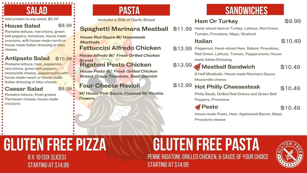 Menu - Orange County Pizza Restaurant — Magic Mike's Pizza