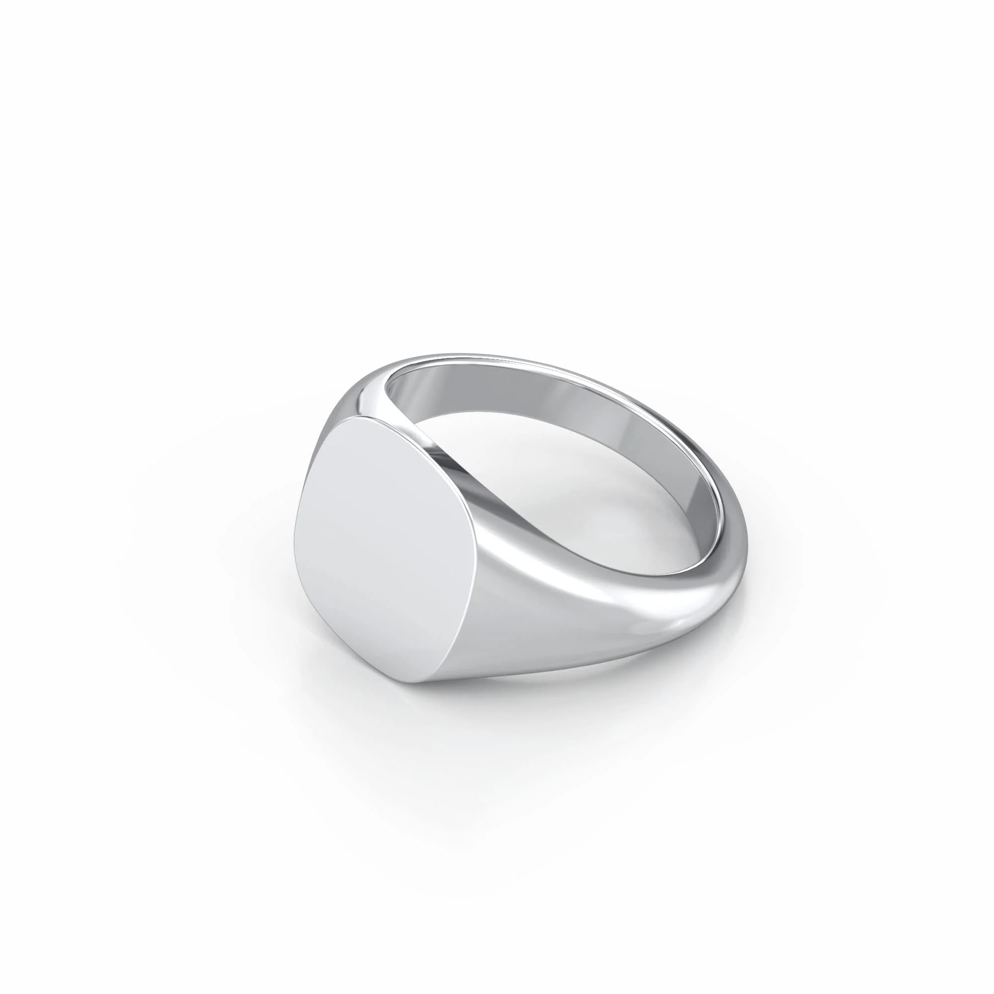 Cushion Signet Rings | Sterling Silver — Laser Engraving Service