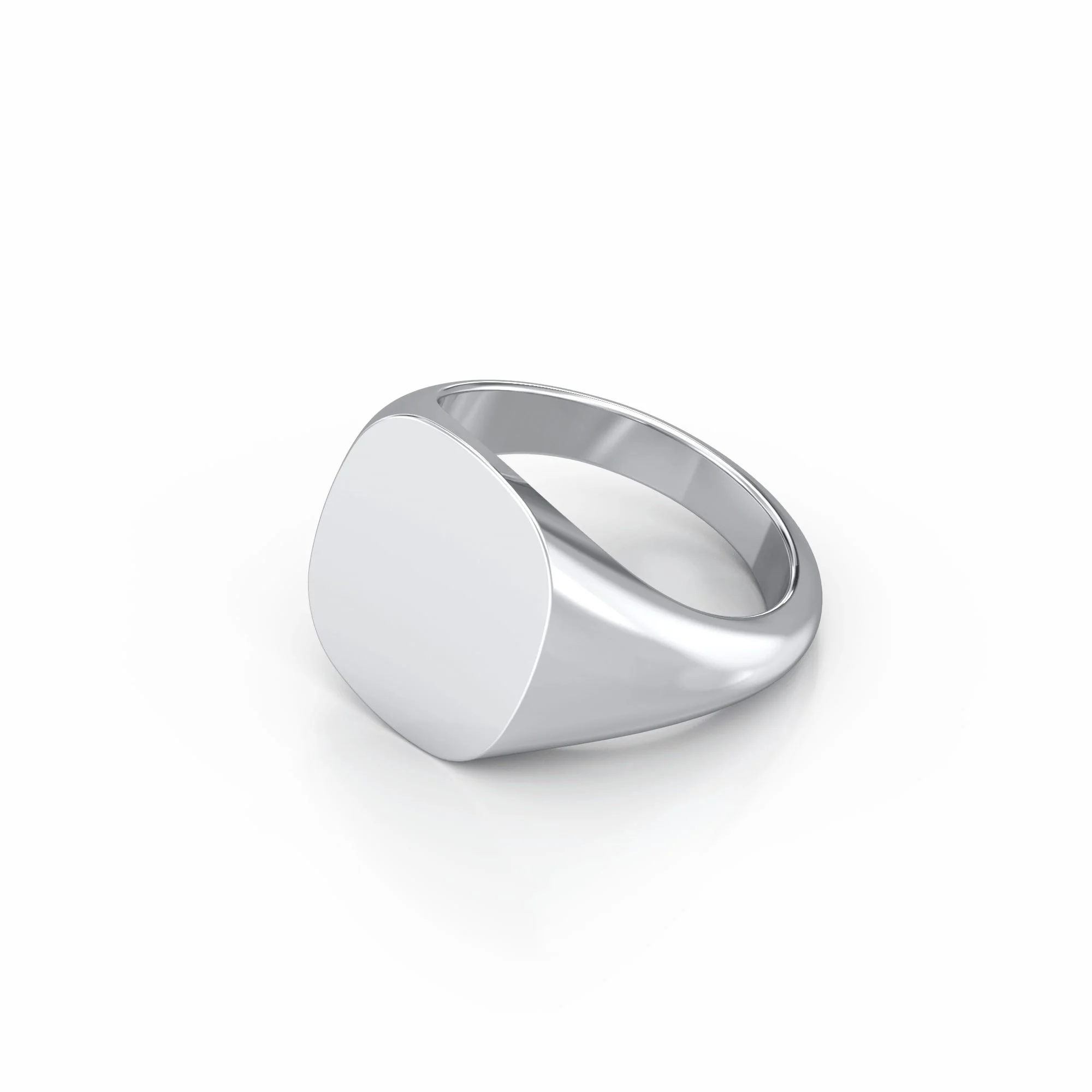 Cushion Signet Rings | Sterling Silver — Laser Engraving Service
