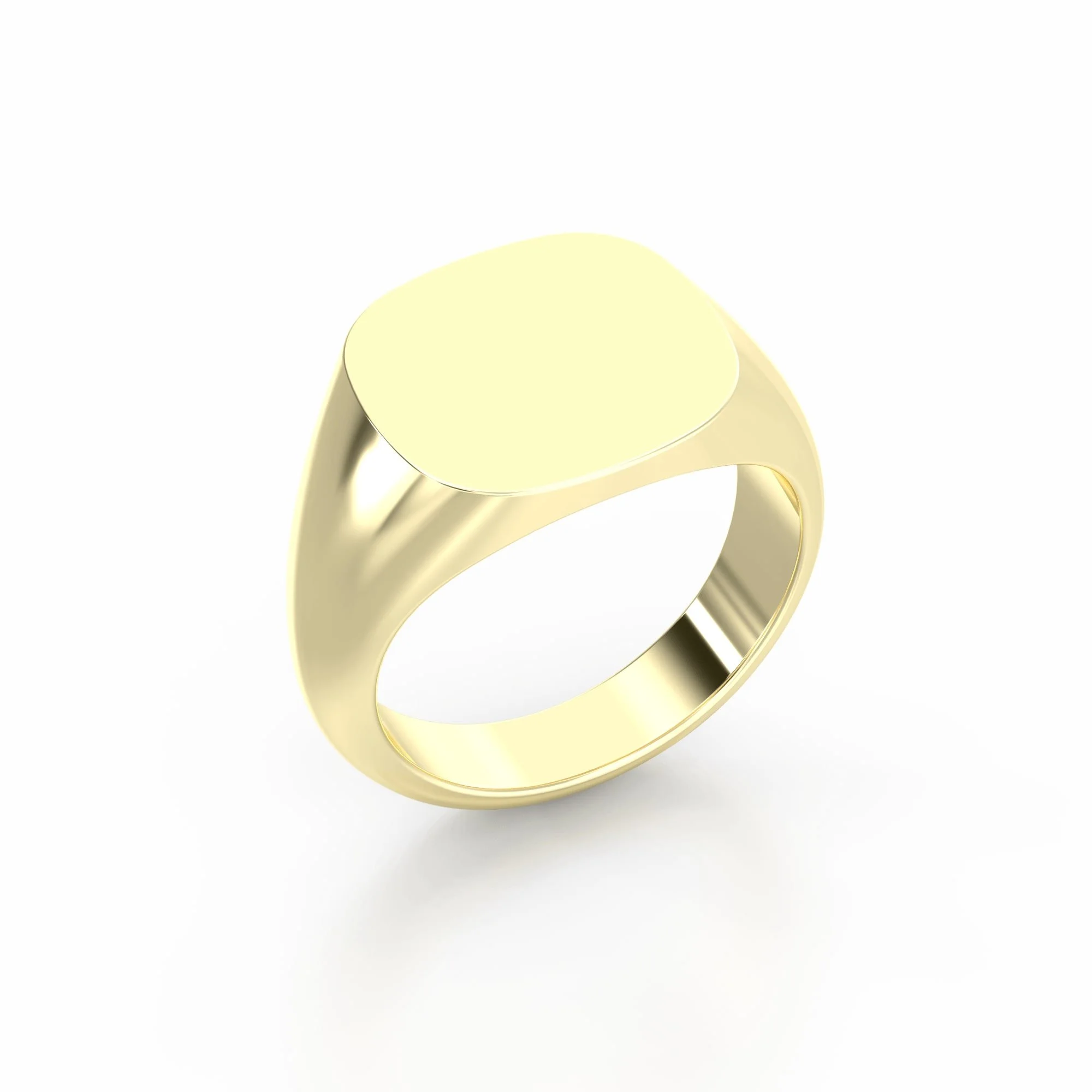 Cushion Signet Rings | Sterling Silver — Laser Engraving Service