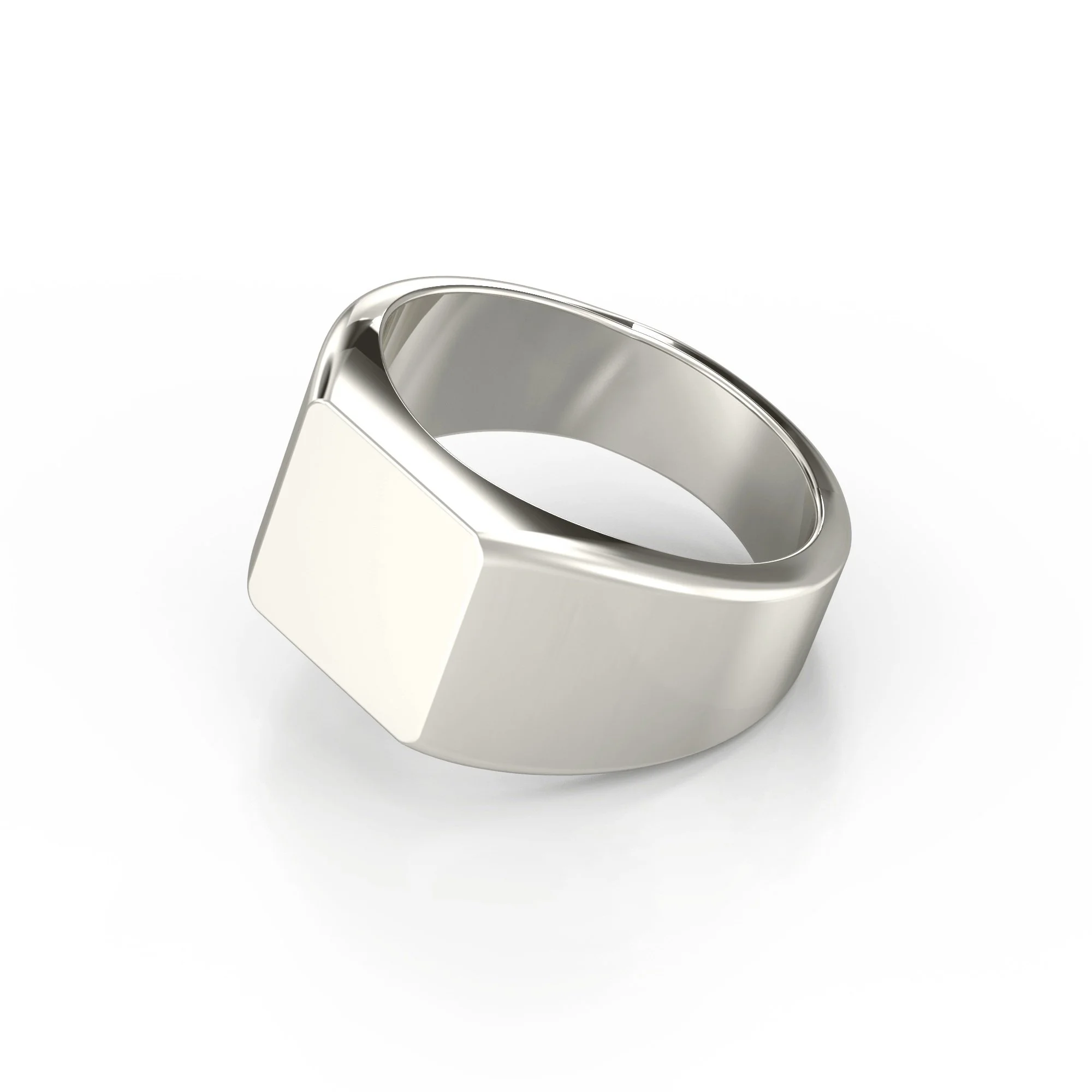 Square Signet Rings | 9ct Yellow Gold — Laser Engraving Service