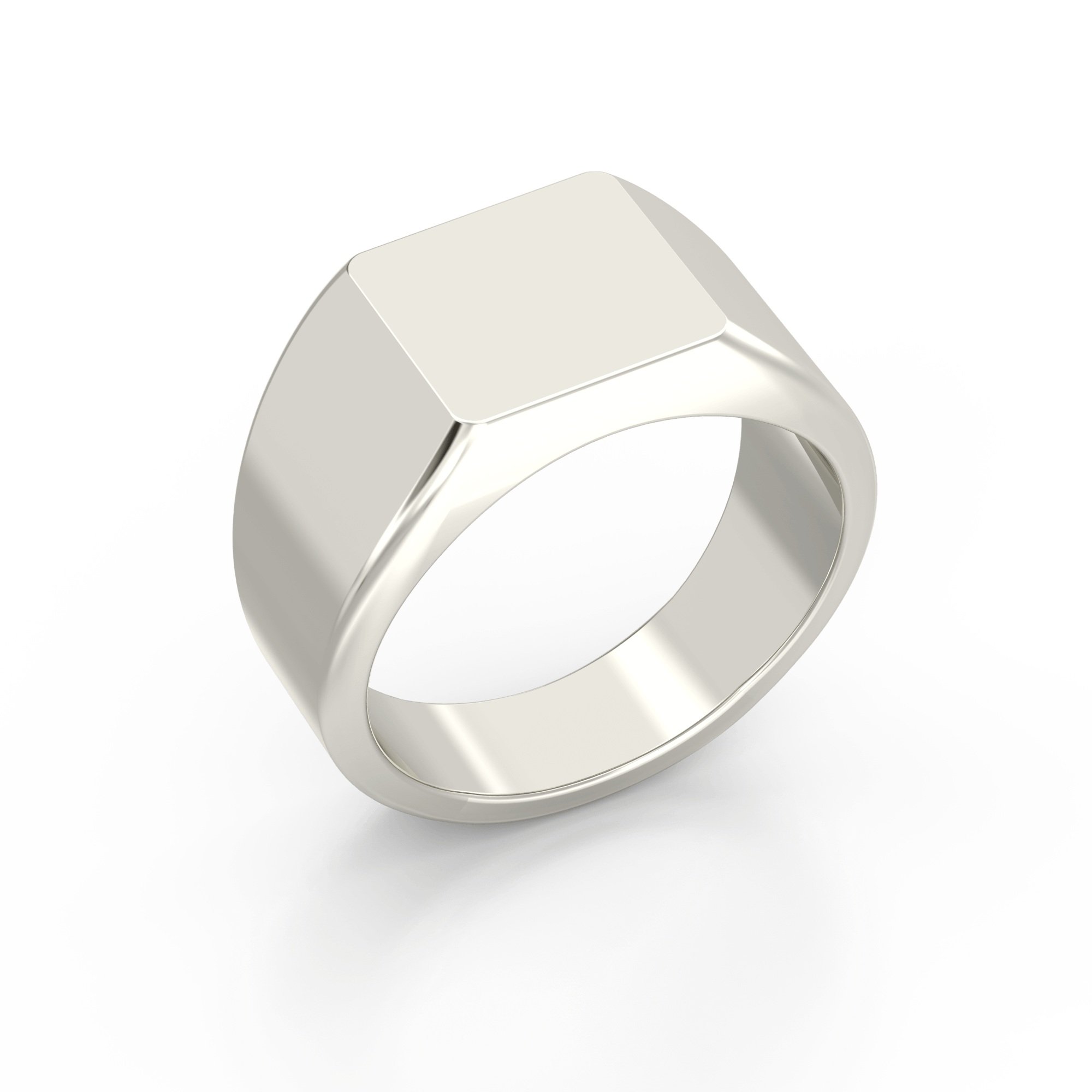 Square Signet Rings | 9ct Yellow Gold — Laser Engraving Service