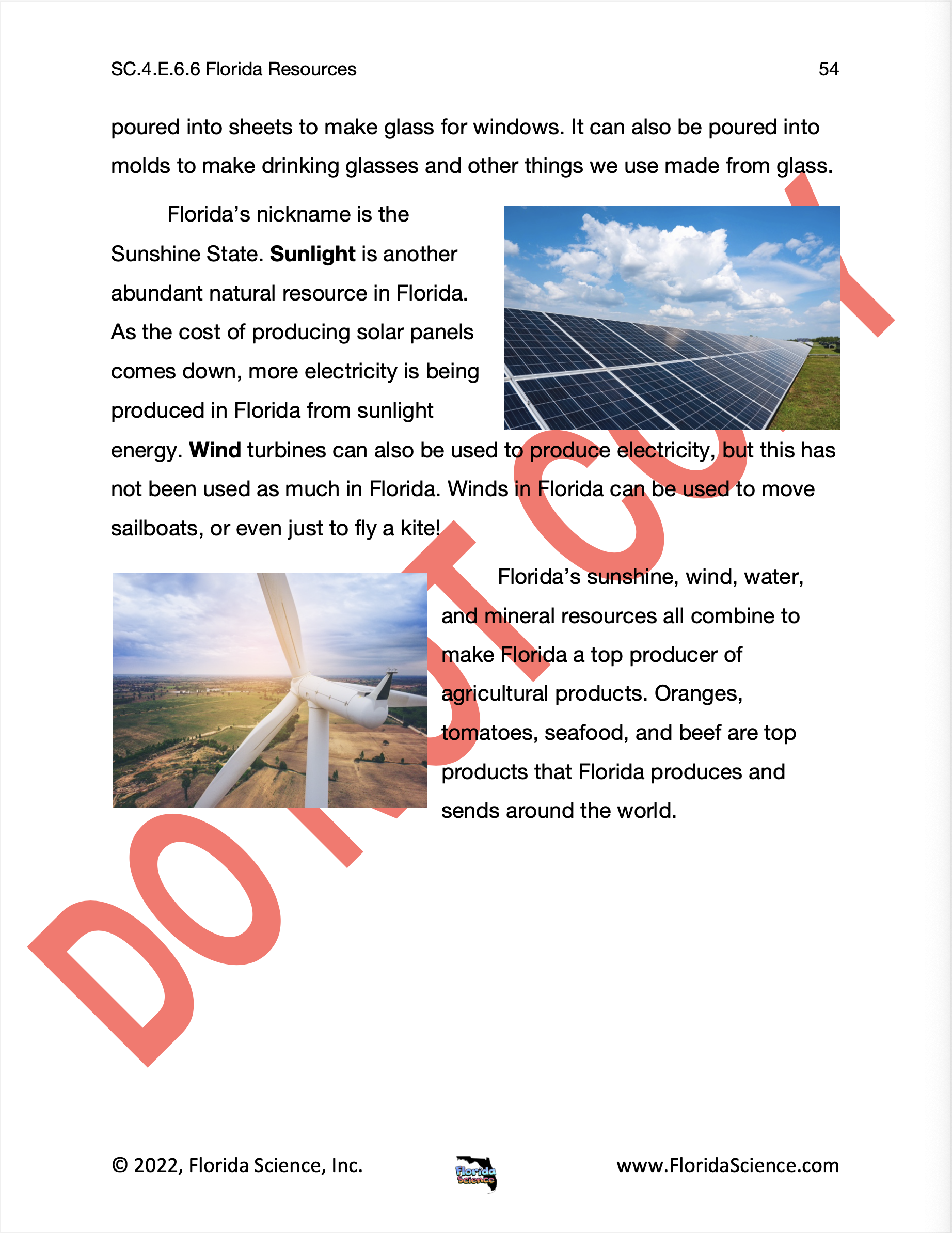 Florida Science: SC.4.E.6.6 Florida's Natural Resources