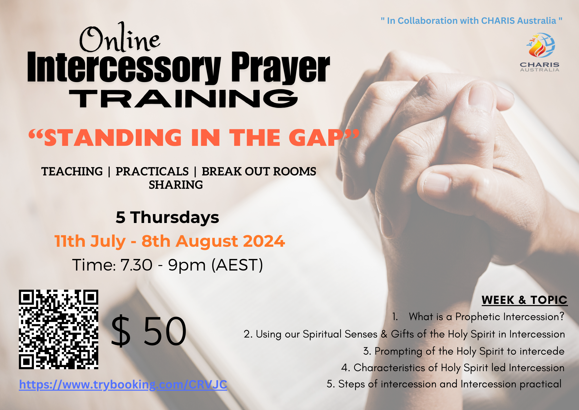 Intercessory Prayer Training — CHARIS Australia