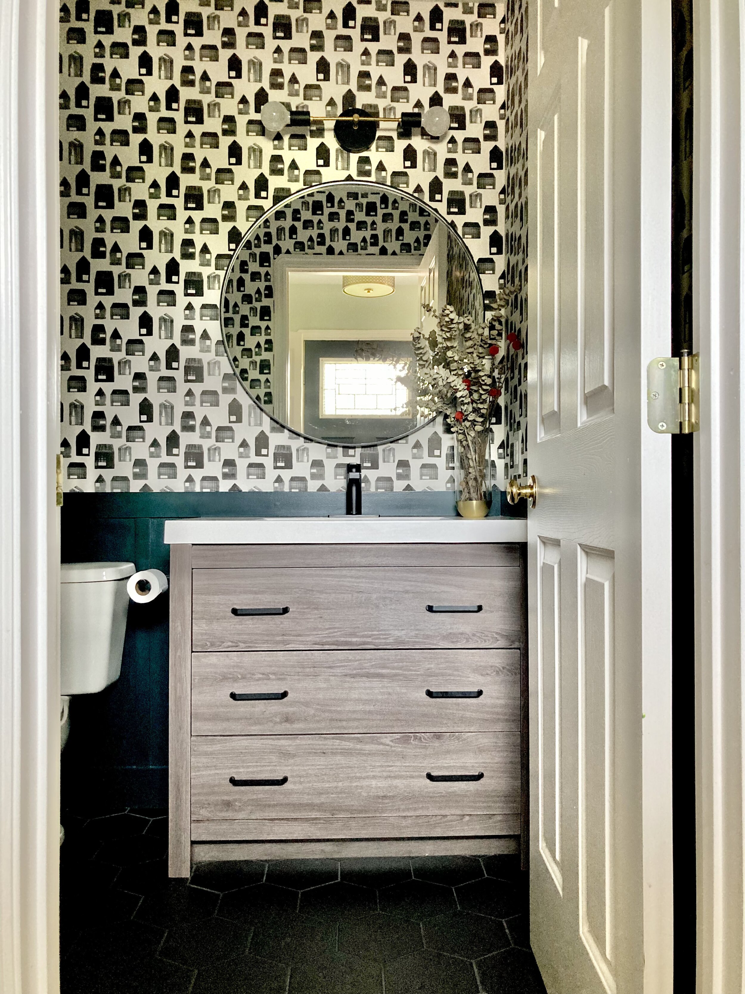 Woodland Powder Room — Nook & North Interiors