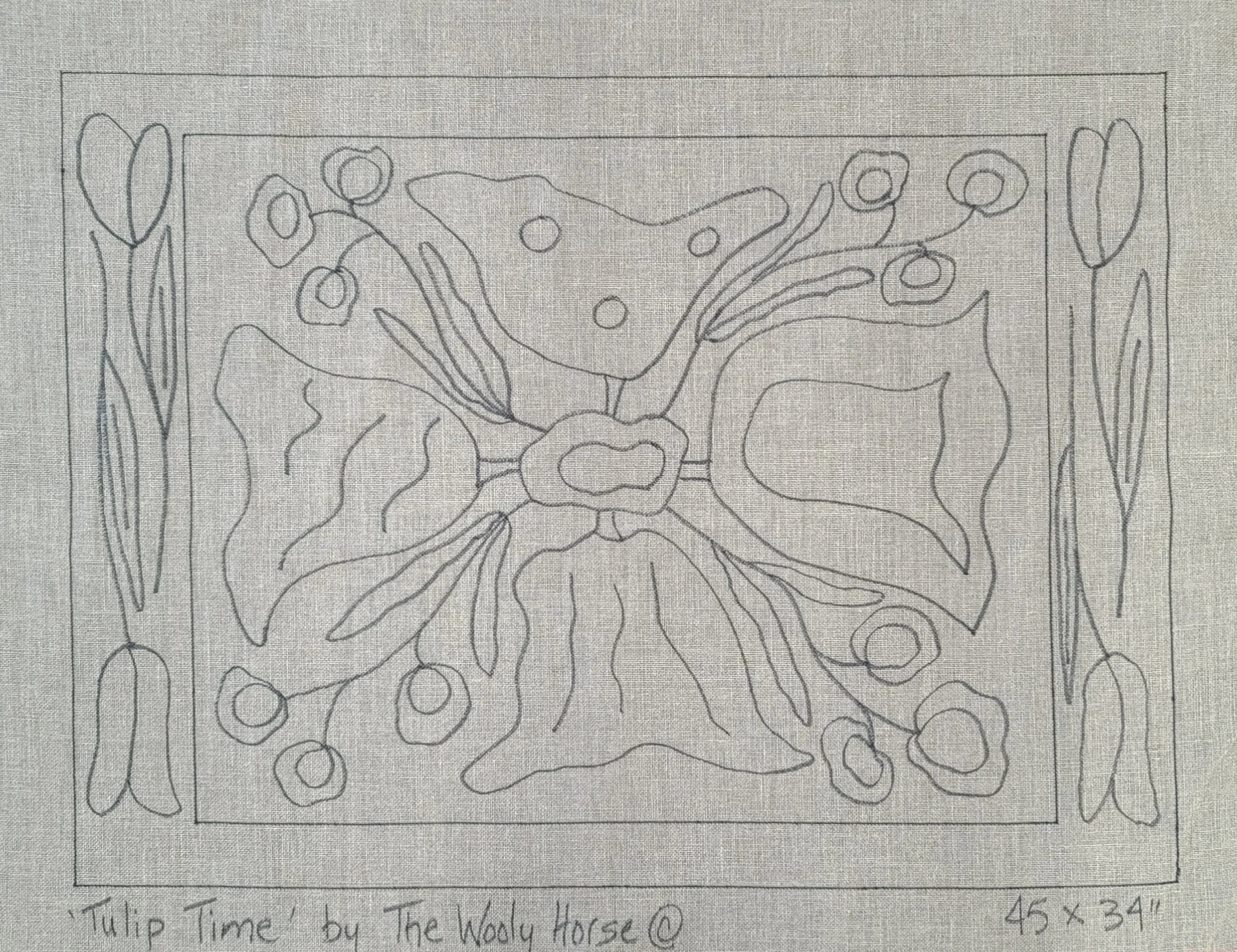 Tulip Time Rug Hooking Pattern — The Wooly Horse
