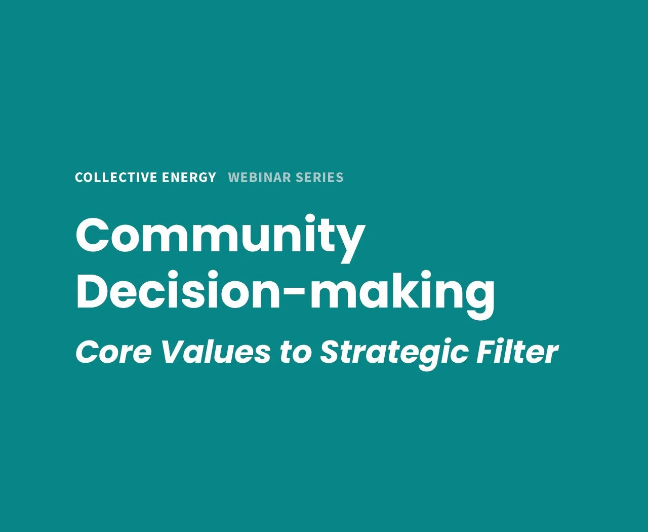 Strategy + vision — Vandersall Collective