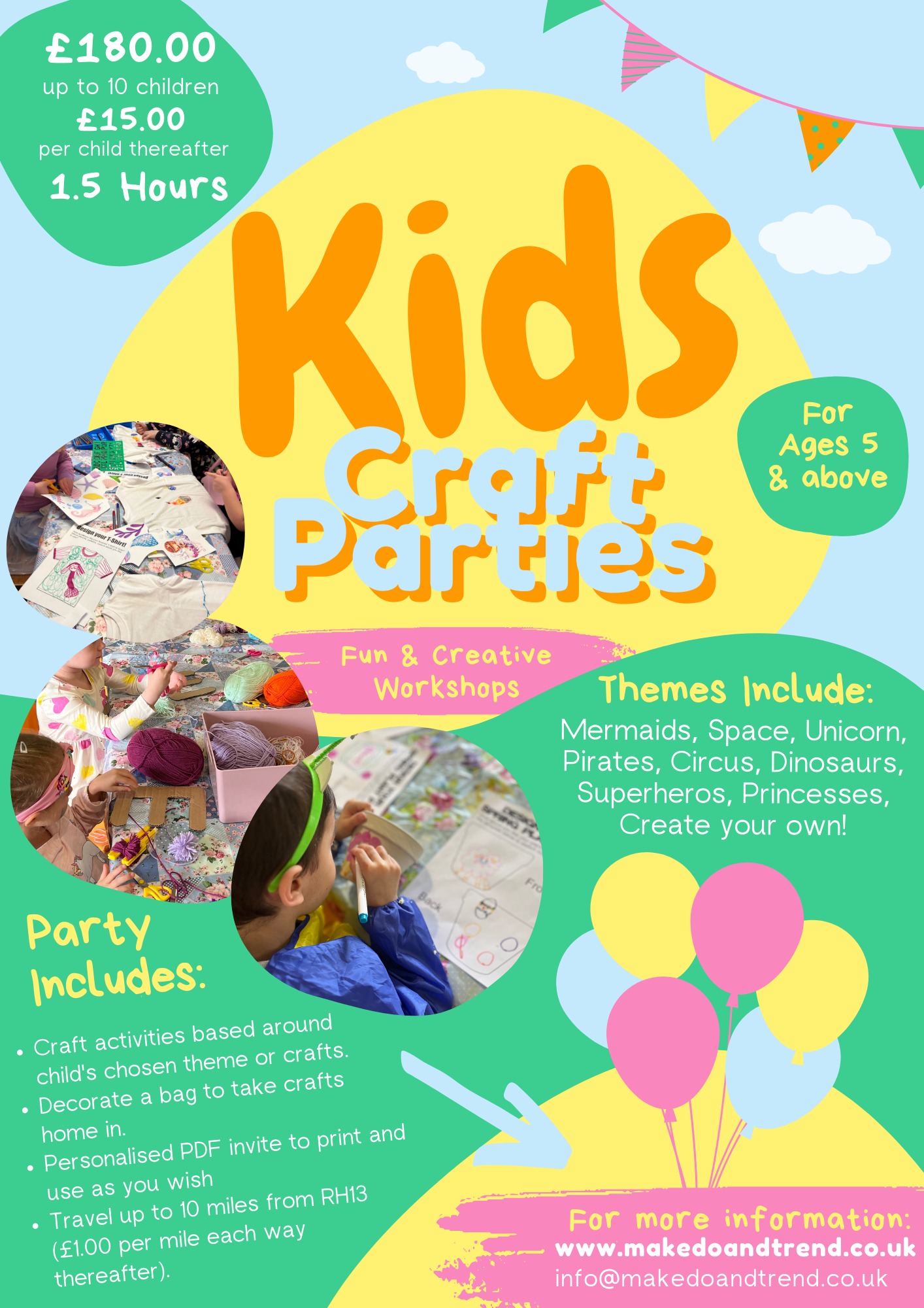 Children's Craft Parties — Make, Do & Trend