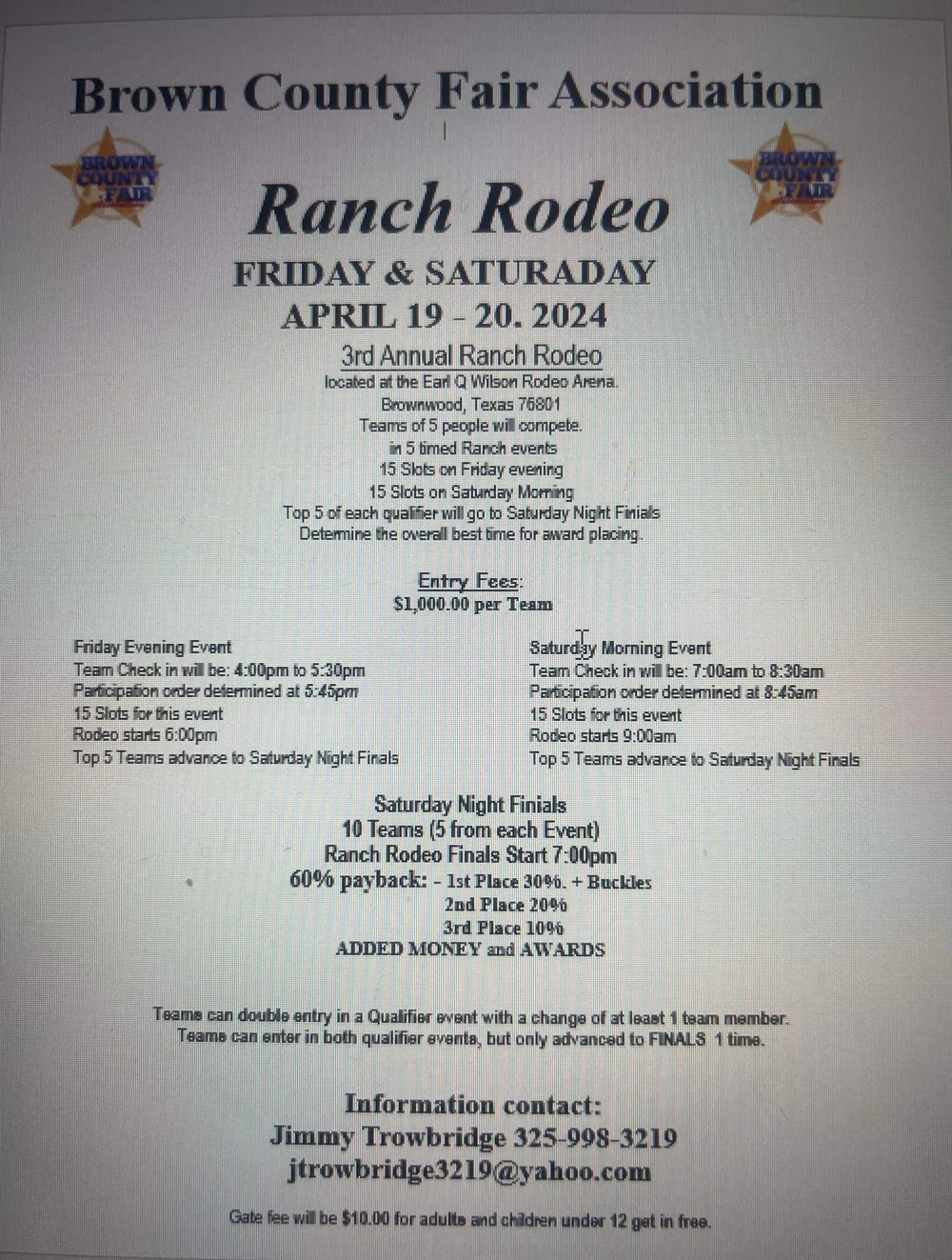 Ranch Rodeo — Brown County Fair Association
