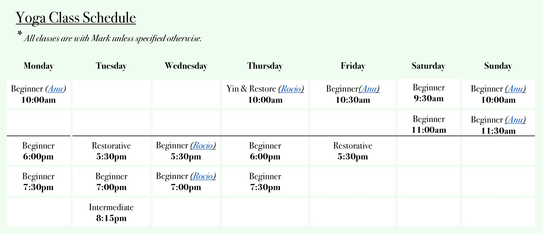 Classes — simpli yoga studio