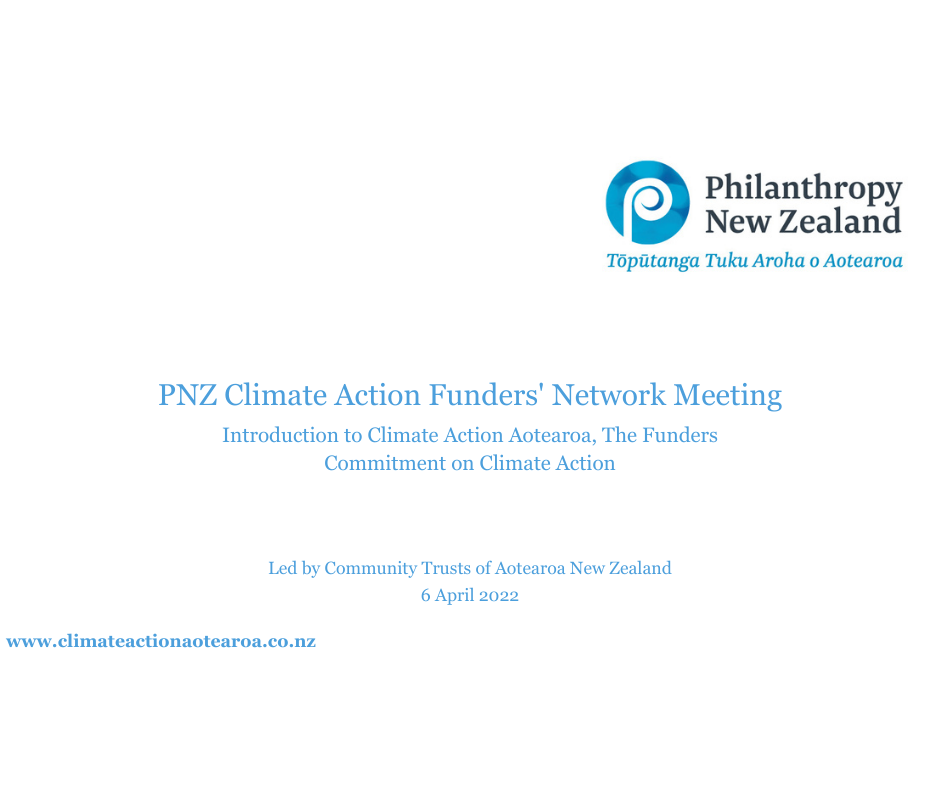 Just transition — Philanthropy New Zealand