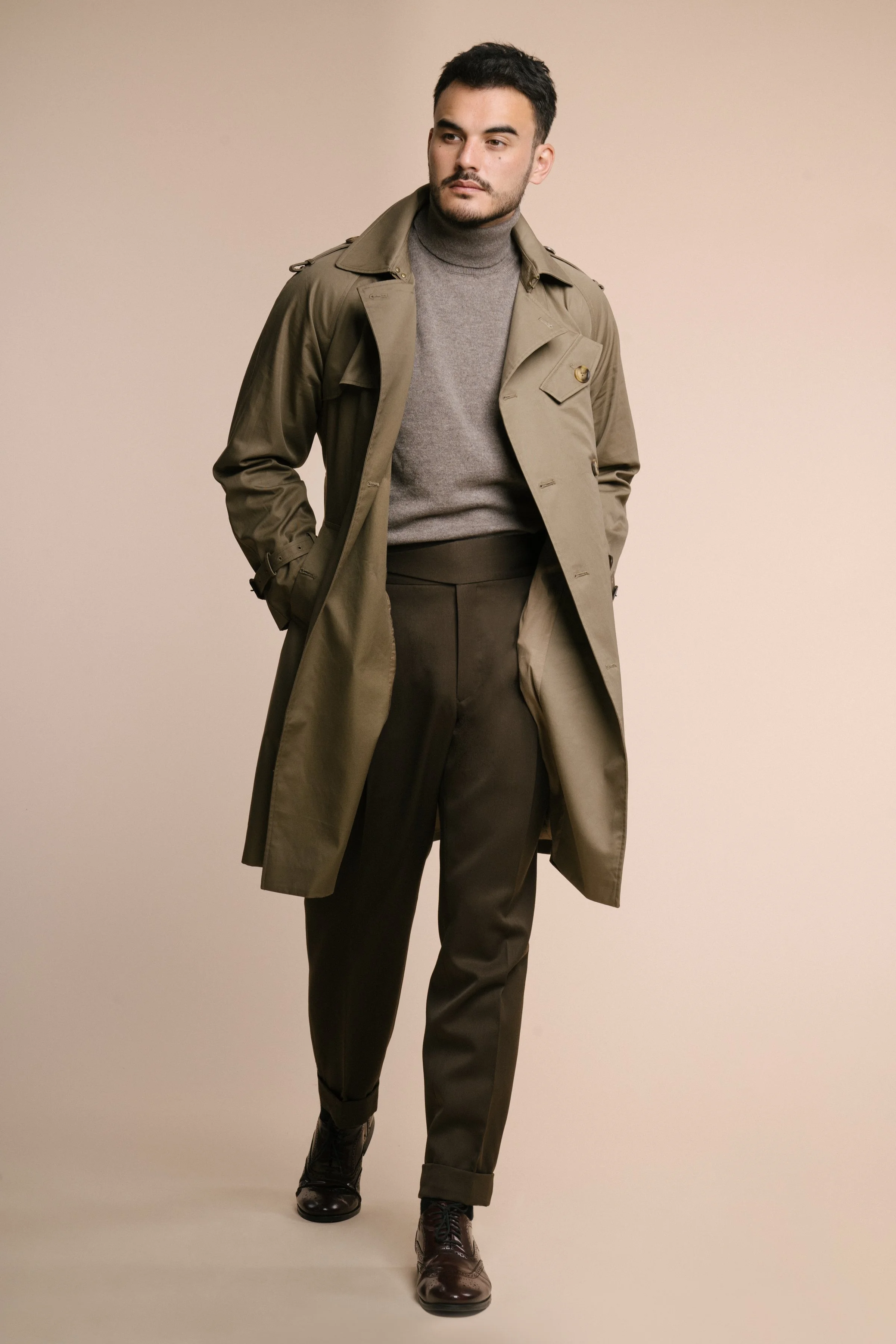 Modern Classic Trench Coat - Beige — Brummell - Bespoke Suit Tailor in ...