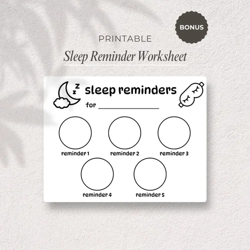 Sleep Reminder Worksheet - Printable — Survive and Thrive Mama