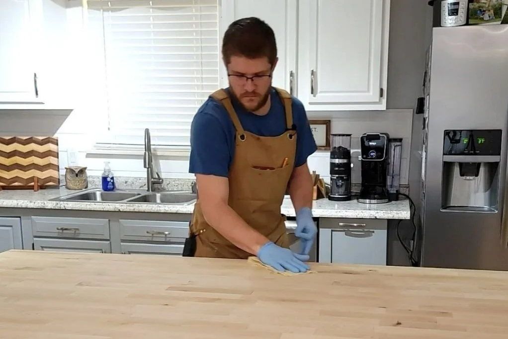 How To Refinish A Butcher Block Island or Countertop — Tyler Brown ...