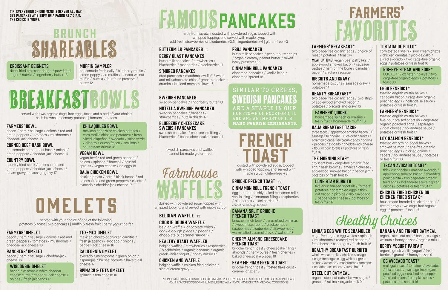 Menu — Fairview Farmers