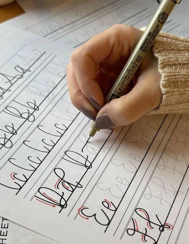 Beginner's Monoline Workbook - Easy Lettering Starter Guide