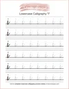 Lowercase Calligraphy Letter i Practice Sheet - Free Download