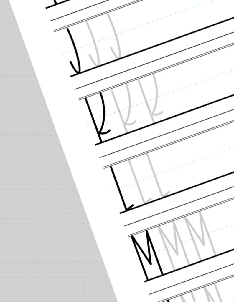 Tall & Thin Lettering Worksheets