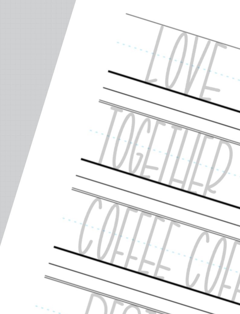 Tall & Thin Lettering Worksheets