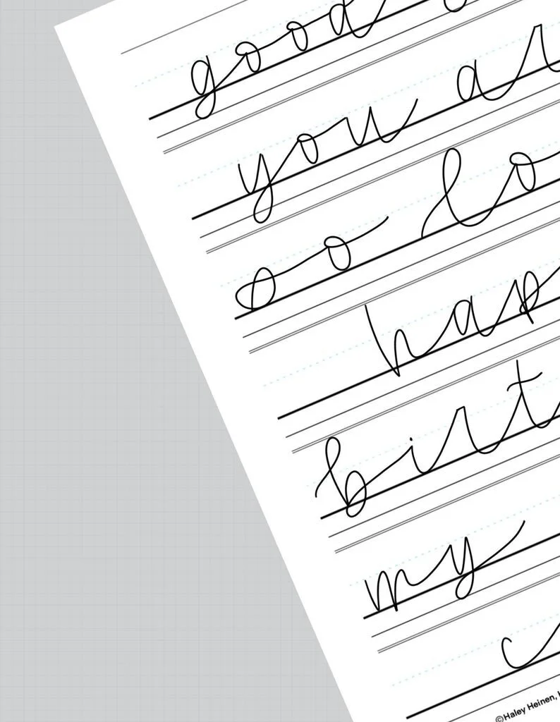 Stretched-Out Letters Worksheets