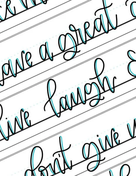 Faux Calligraphy Worksheets