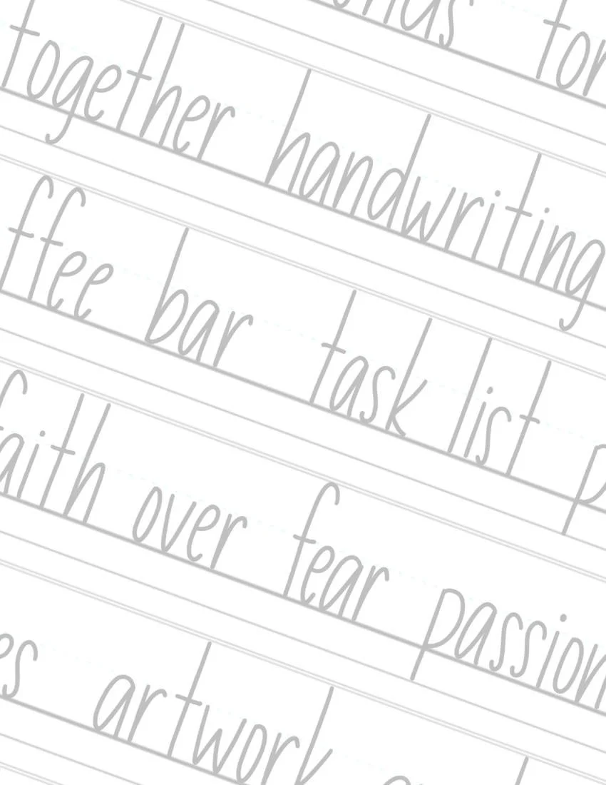 Hand-Lettering Practice Sheets | Heinen Designs