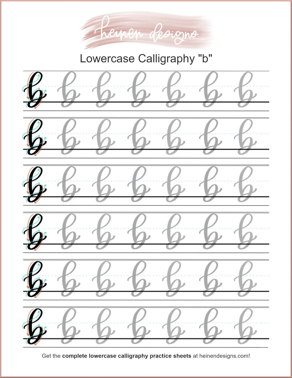 50+ Free Calligraphy Practice Sheets