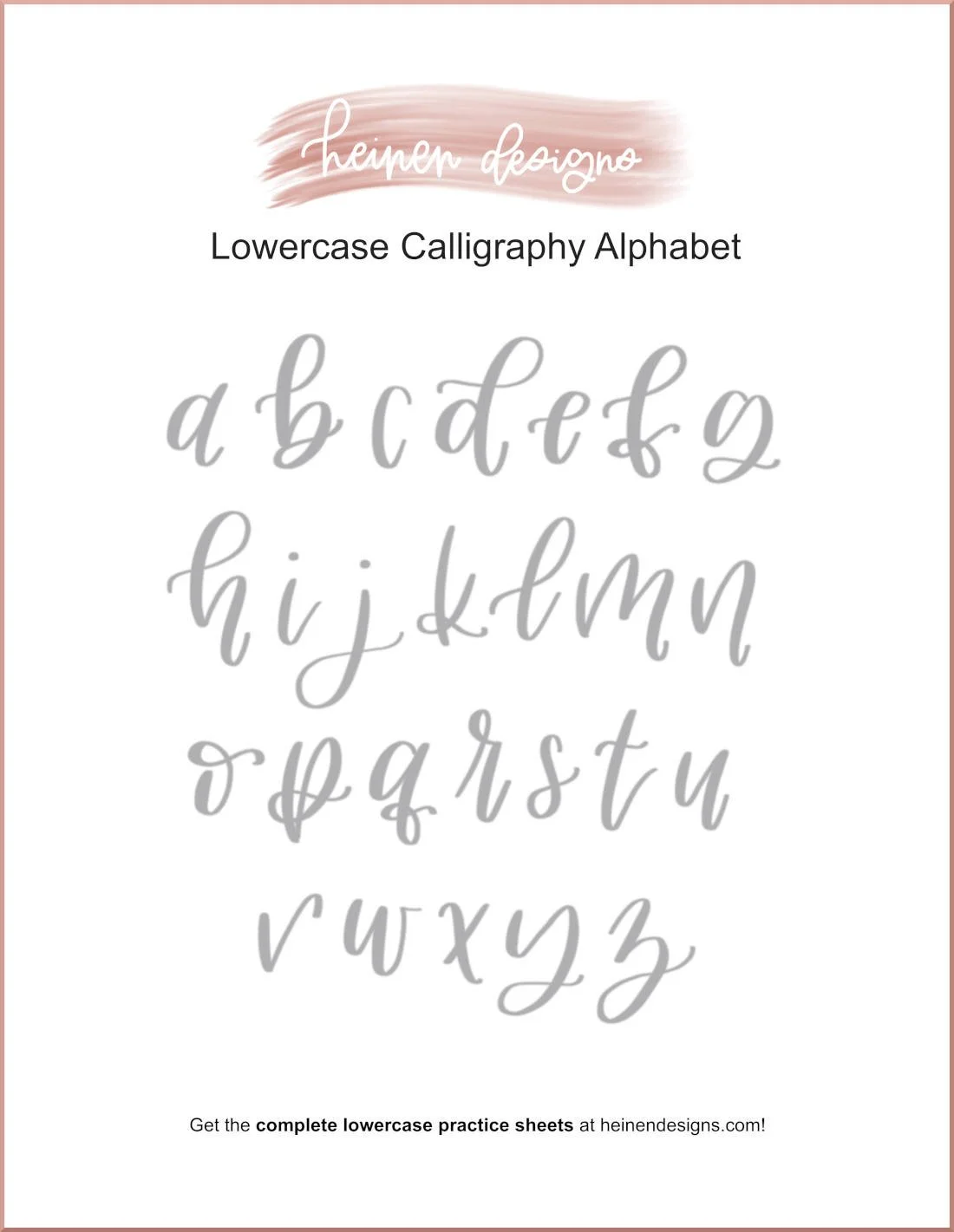 50+ Free Calligraphy Practice Sheets