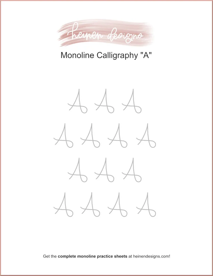 50+ Free Calligraphy Practice Sheets