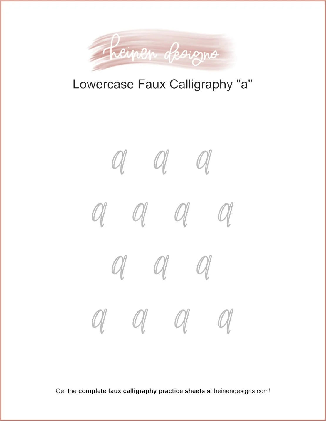 50+ Free Calligraphy Practice Sheets